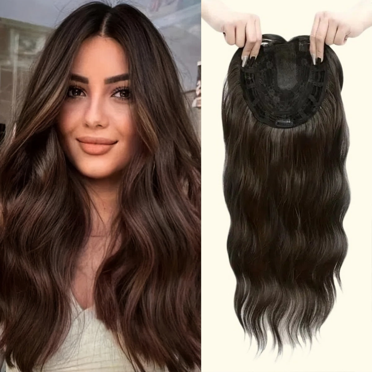 Natural Wavy Hair Topper | Seamless & Natural look – Nomardic