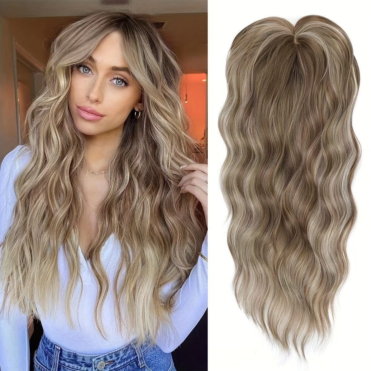 Natural Wavy Hair Topper | Seamless & Natural look – Nomardic